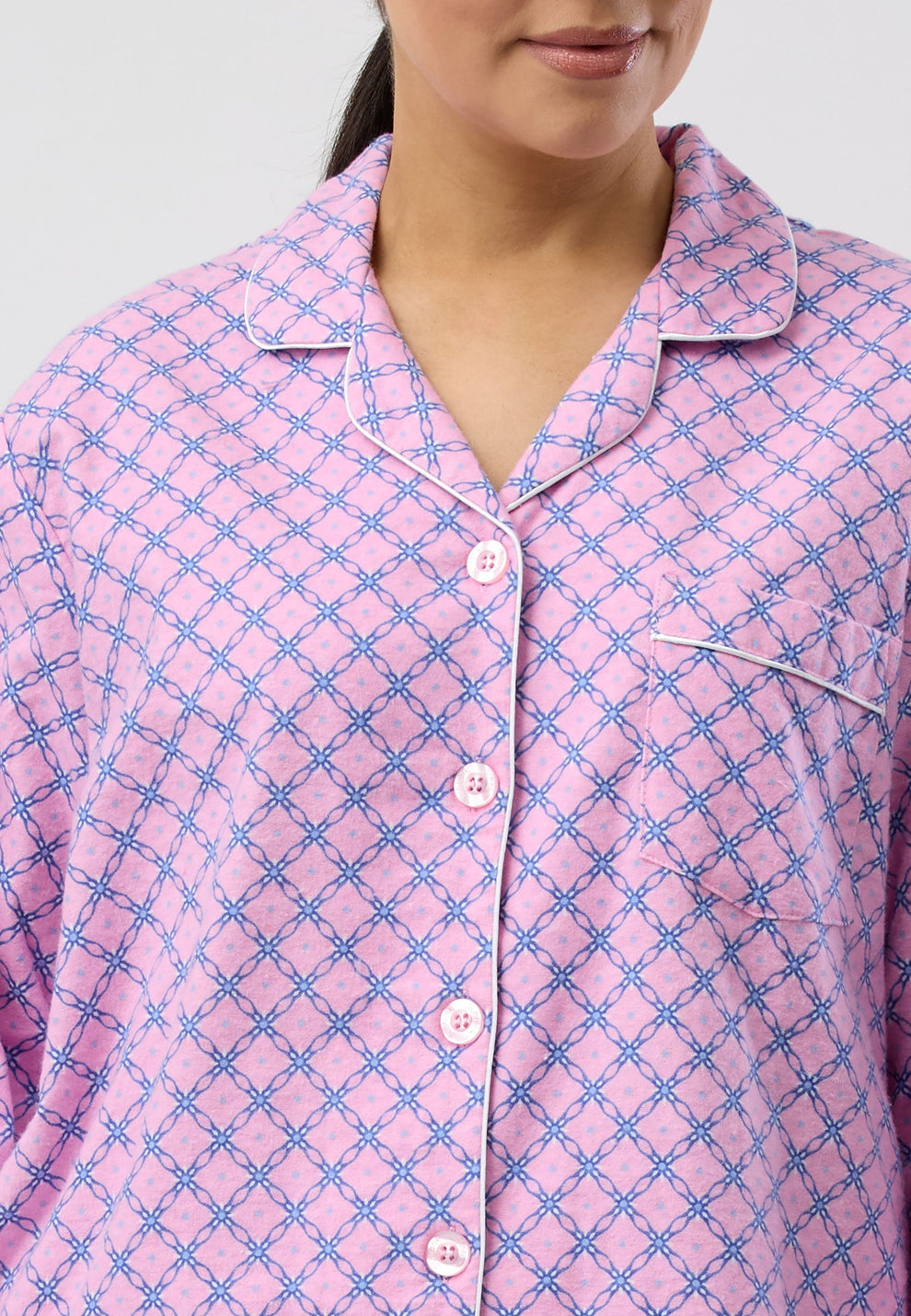 LATTICE REVERE PJ SET PINK - SK500L5 – The Sleep Club